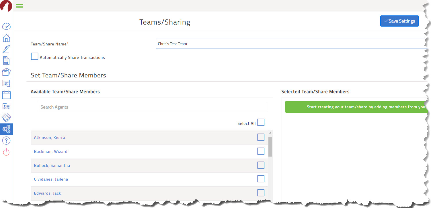 Create/Delete a Team in TransactionDesk – The SmartDesk